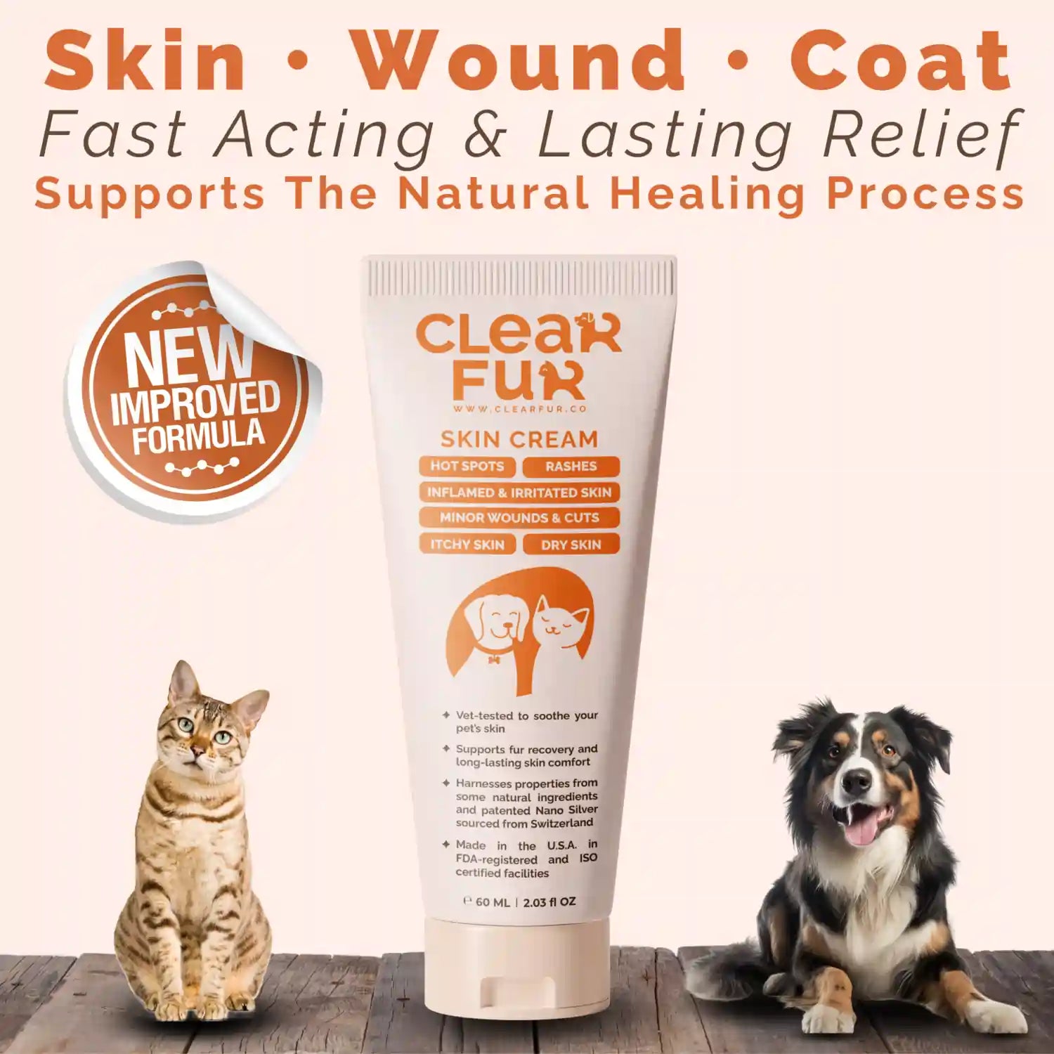 Natural Hot Spot & Itch Relief Skin Cream for Dogs & Cats – ClearFur